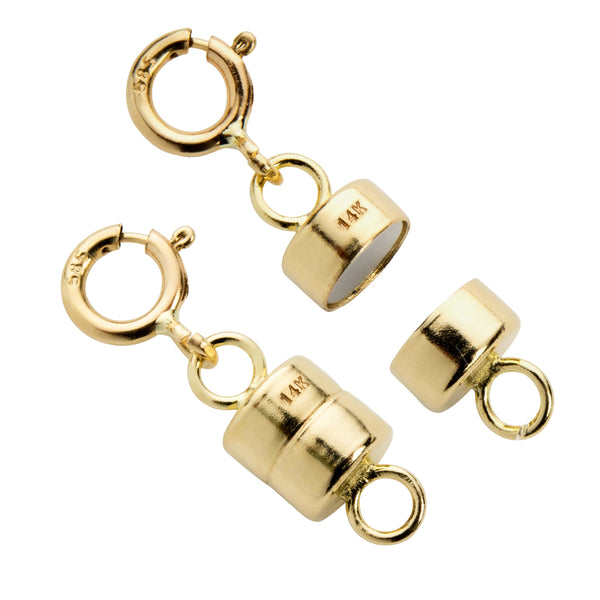14K Yellow Gold Magnetic Clasp Converter for Necklace or Bracelet, TWO ...